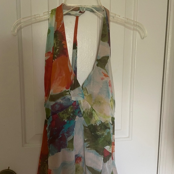 Cache | Tops | Cache Lined Halterbeautiful Sheer Print Size L Made In ...